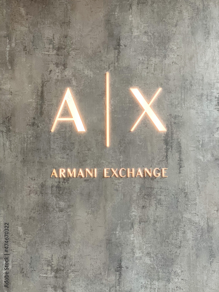 Armani Exchange Official Store logo and storefront Stock Photo | Adobe ...