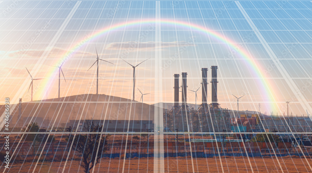 Natural gas processing plant with Renewable energy wind turbines ...