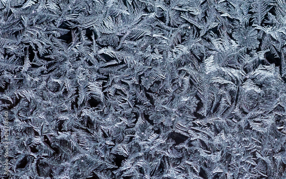 Texture of frost crystals on metal board Stock Photo | Adobe Stock