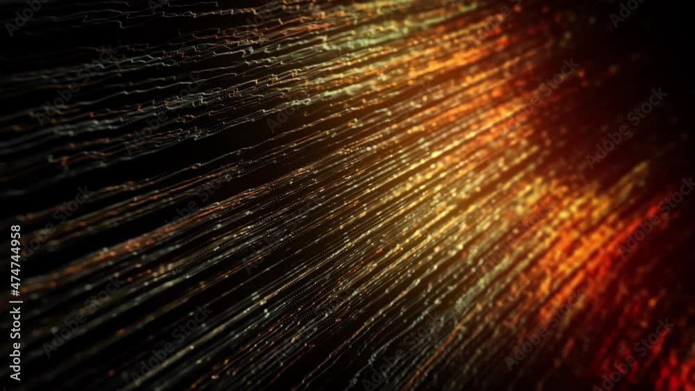 Abstract Glowing Light Strings Background With Depth Of Field/ 4k ...