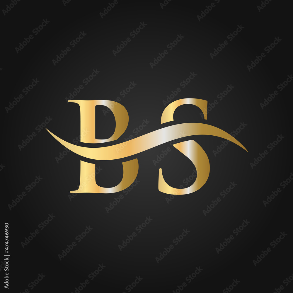 Letter BS Logo Sign Design Template. BS, B S Letter Logo Modern, Flat ...