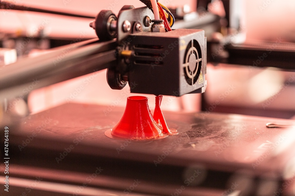 The 3D printing machine make the 3D model by material. The hi ...