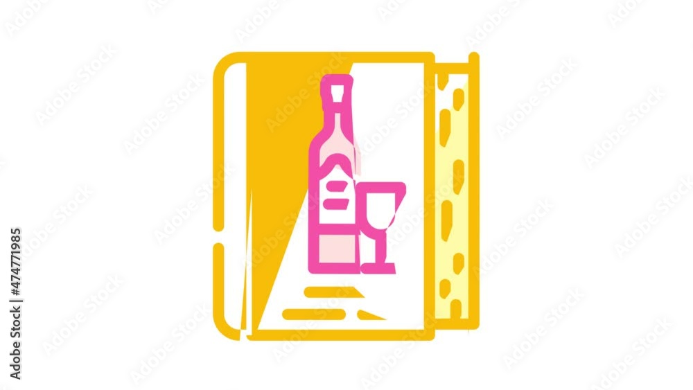 wine map animated color icon wine map sign. isolated on white ...
