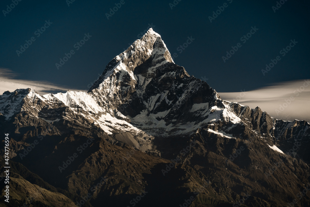 Poster Annapurna Machhapuchhare Dhaulagiri Mountain ranges of Himalayas ...