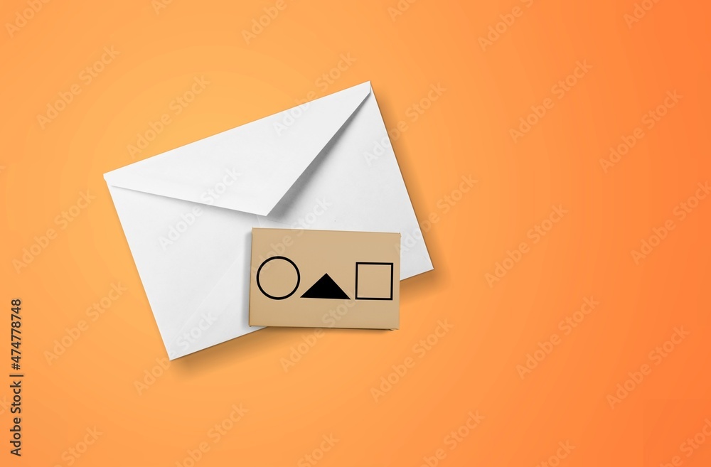 Squid Game invitation card in an envelope on a desk Stock Photo | Adobe ...