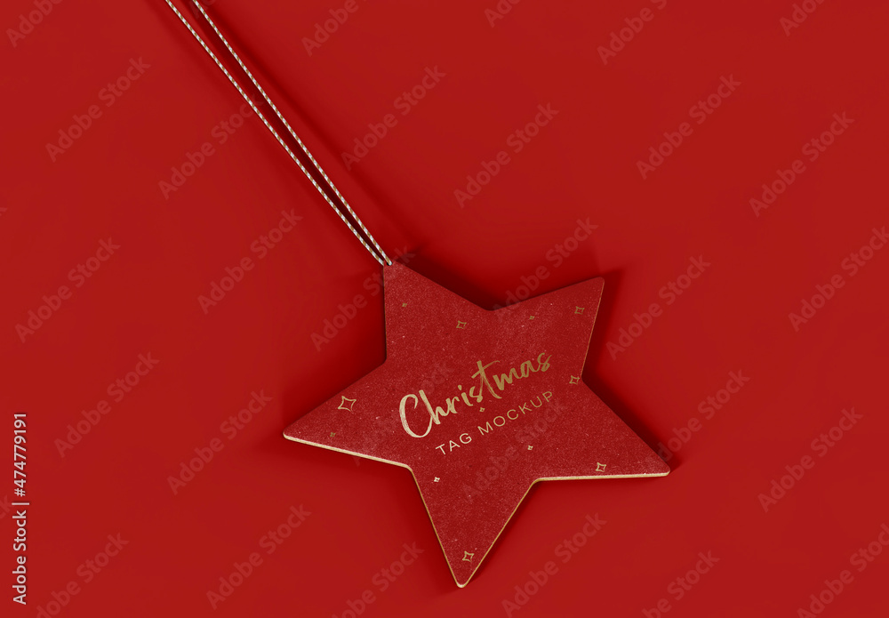 Star Gift Tag Mockup Stock Template | Adobe Stock