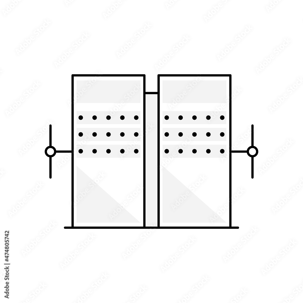 Mainframe computer or supercomputer clip art. Stock Vector | Adobe Stock