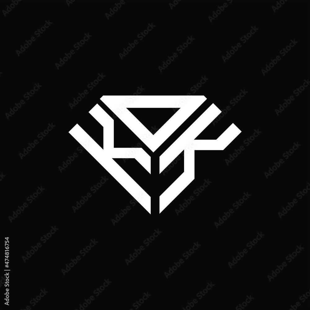 KDK letter logo creative design. KDK unique design, KOK letter logo ...