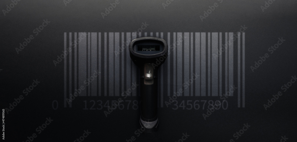 Bar code. Retail label barcode scan. Reader laser scanner for warehouse ...