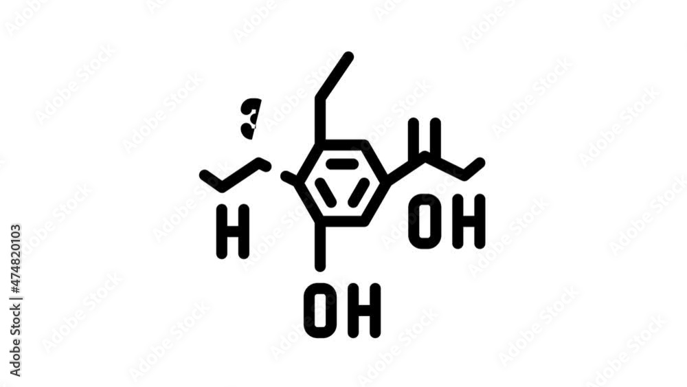 formula food additives animated line icon formula food additives sign ...