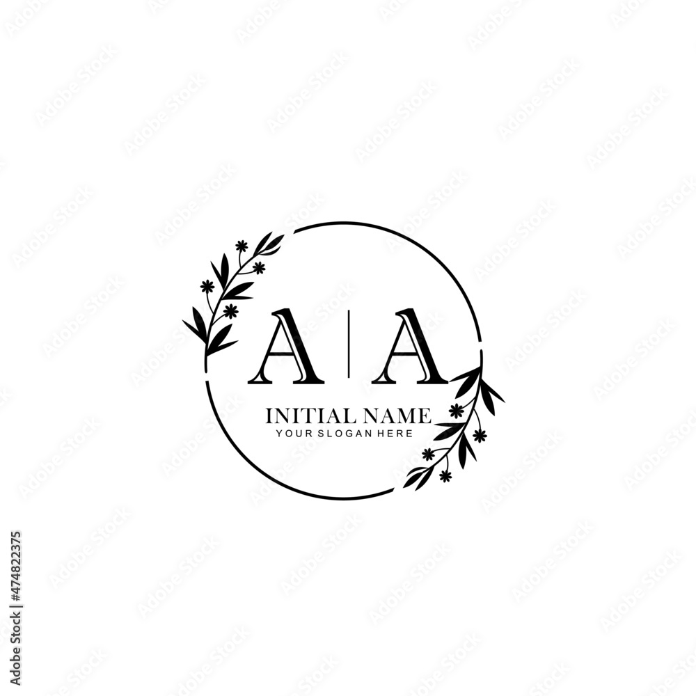 Aa Wedding Logo Design
