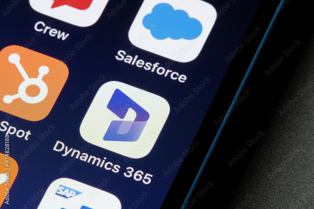 Portland, OR, USA - Dec 13, 2021: Microsoft Dynamics 365 app icon is ...