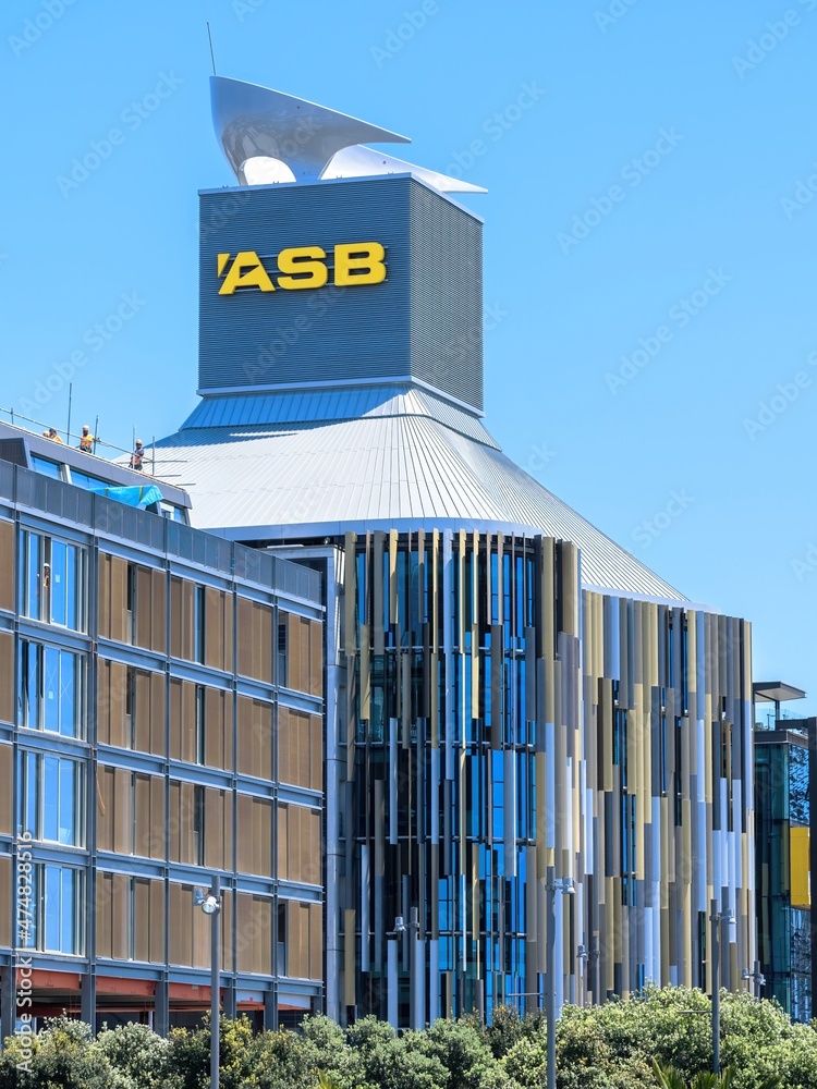ASB Bank Headquarters building, Auckland, New Zealand Stock Photo ...