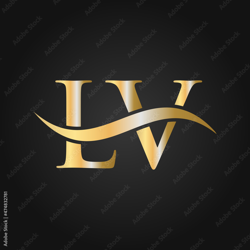 Letter LV Logo Design Template. LV, L V Letter Logo Modern, Flat ...