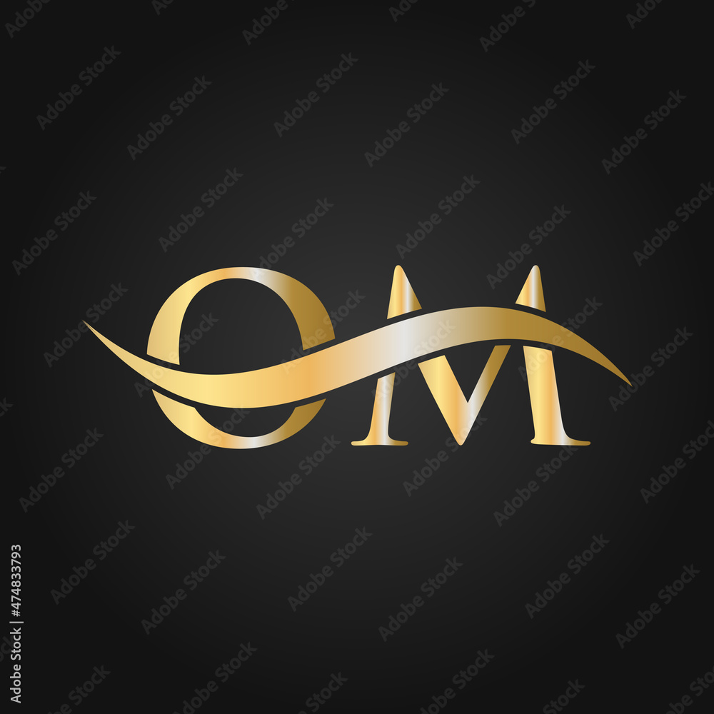 Letter OM Logo Design Template. OM, O M Letter Logo Modern, Flat ...