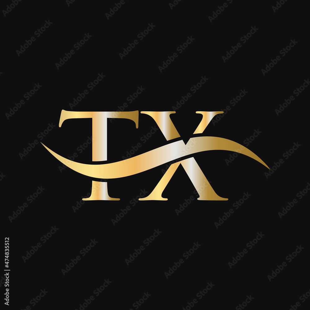 Letter TX Logo Design Template. TX, T X Letter Logo Modern, Flat ...