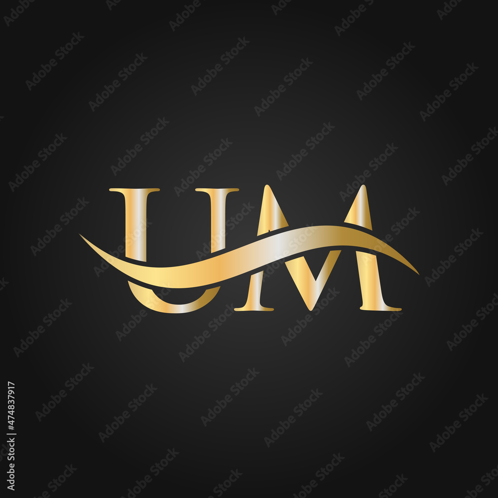 Letter UM Logo Design Template. UM, U M Letter Logo Modern, Flat ...