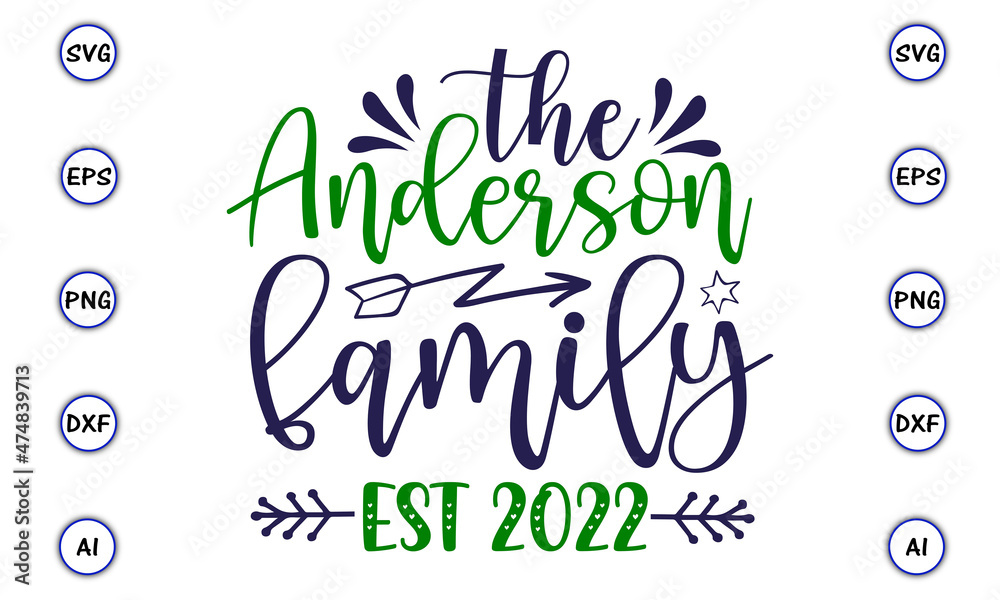 The anderson family est 2022 SVG, Monogram SVG Bundle, Monogram ...
