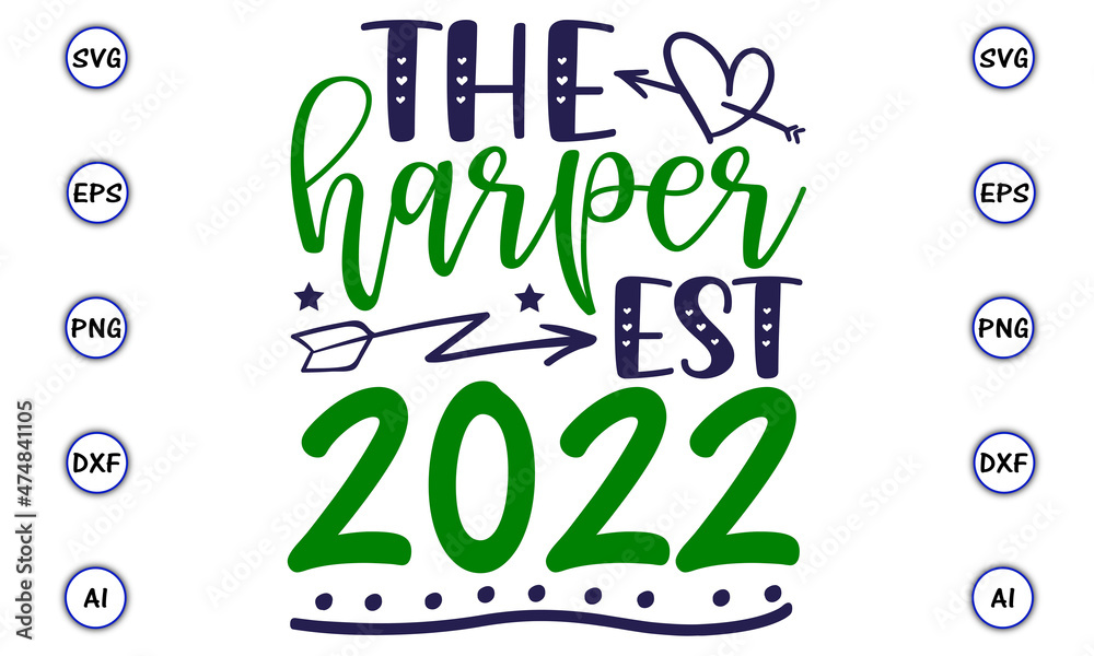 The harper est 2022 SVG, Monogram SVG Bundle, Monogram sublimation ...