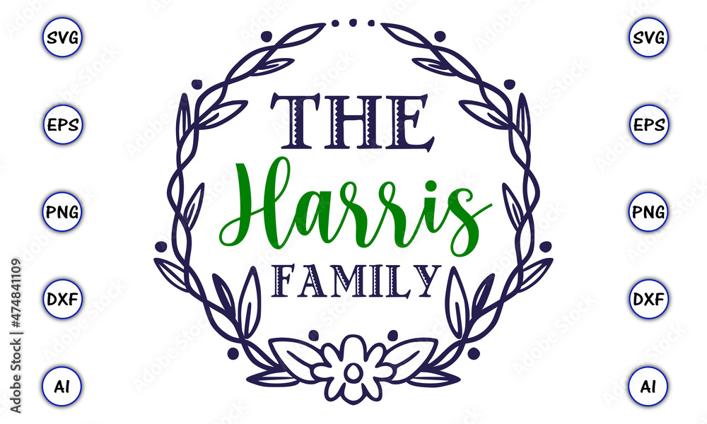 The harris family SVG, Monogram SVG Bundle, Monogram sublimation ...