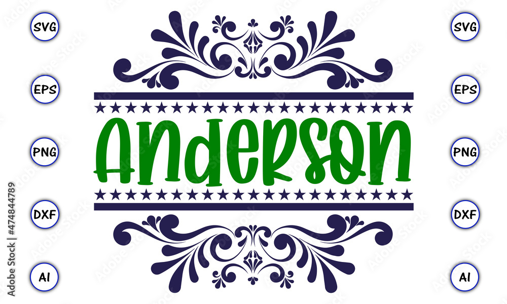 Anderson SVG, Monogram SVG Bundle, Monogram sublimation, Monogram ... Anderson SVG, Monogram SVG Bundle, Monogram sublimation, Monogram ...