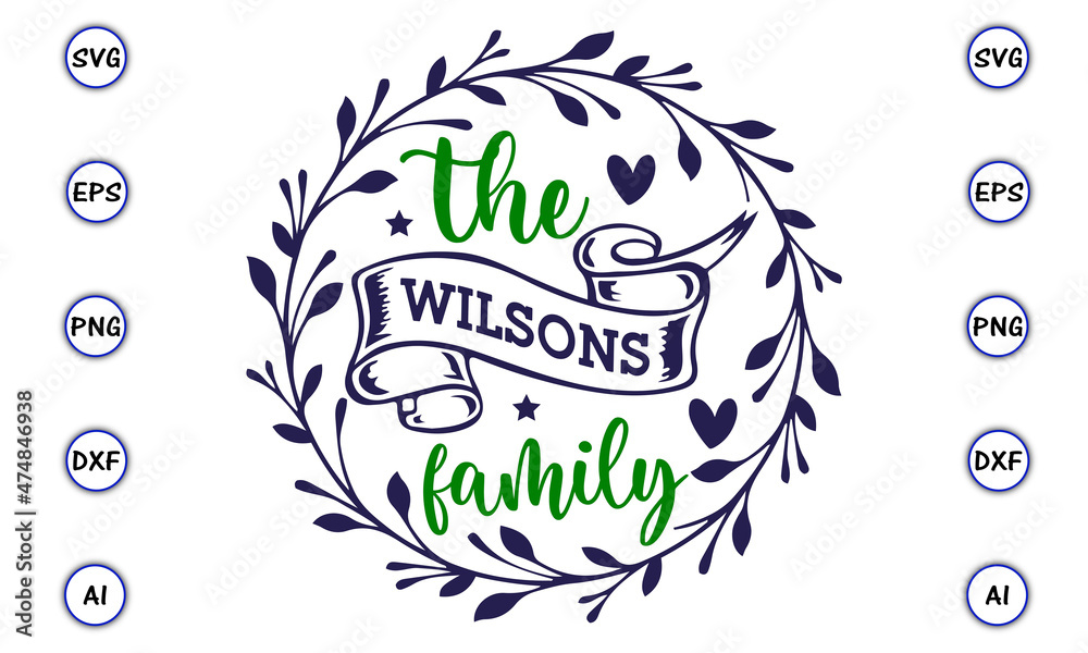 The wilson family SVG, Monogram SVG Bundle, Monogram sublimation ...