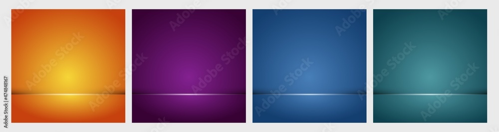 Set of colorful backdrop vector background. Abstract wall design ...