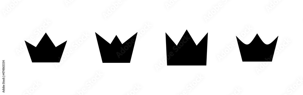 Crown icons set. crown sign and symbol Stock Vector | Adobe Stock