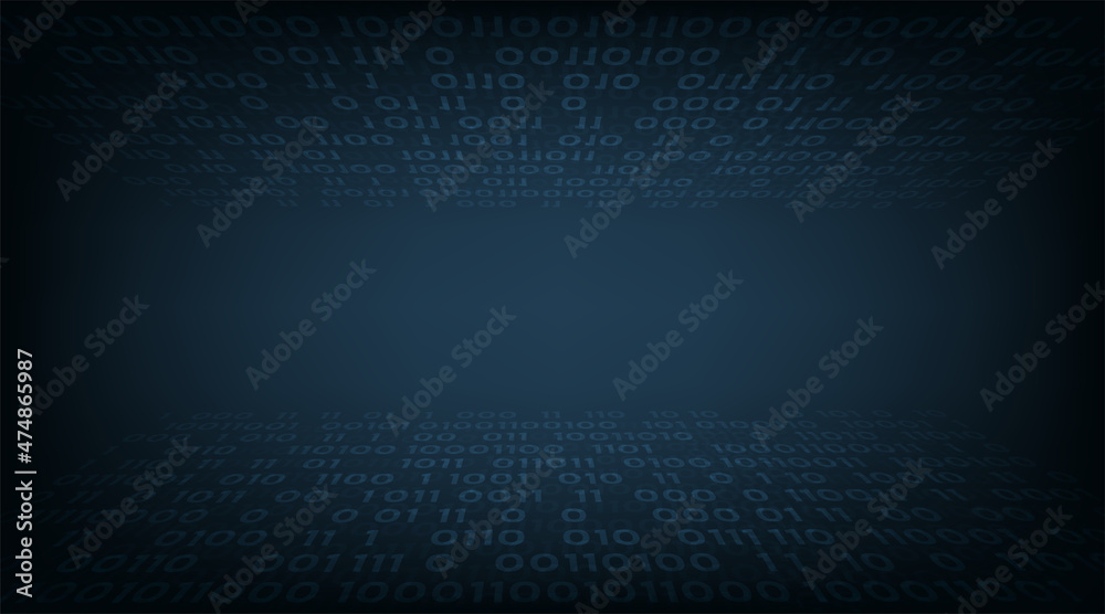 Binary code digital numbers background.Vector illustration Technology ...