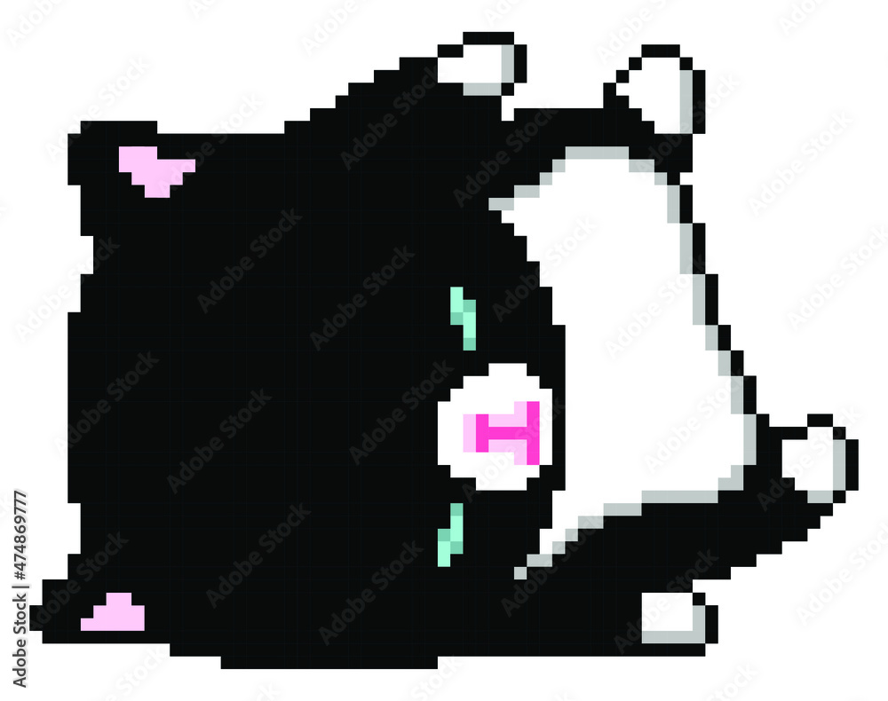 cat pixel art. Stock Vector | Adobe Stock