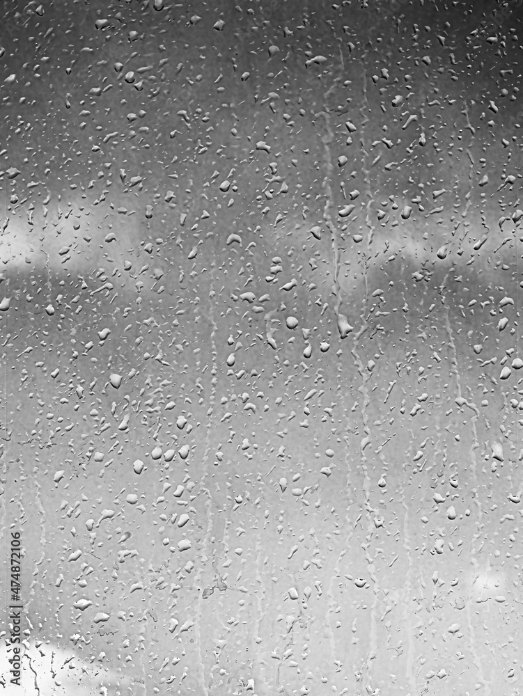 Raindrops Glass Wallpaper