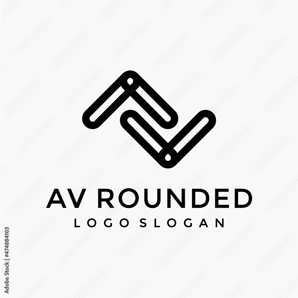 AV initials logo vector image Stock Vector | Adobe Stock