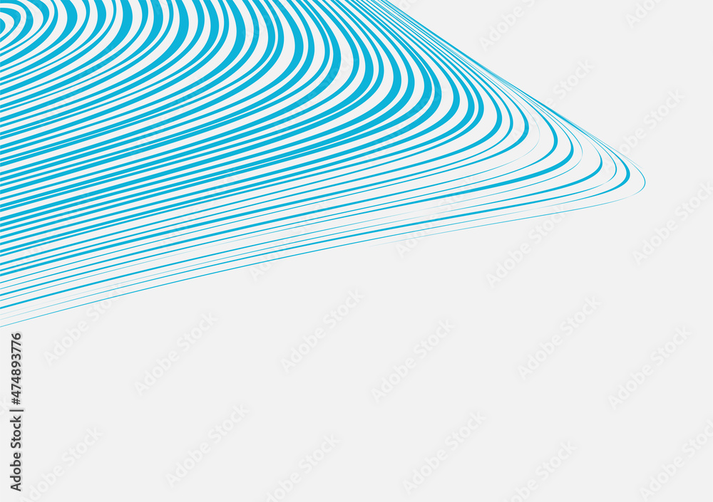 Simple background with blue swirl line pattern and some copy space area ...