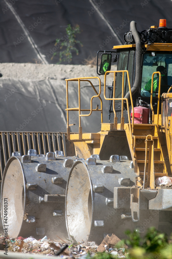 The San Bernardino Valley Sanitary Landfill with a Steel Wheeled ...