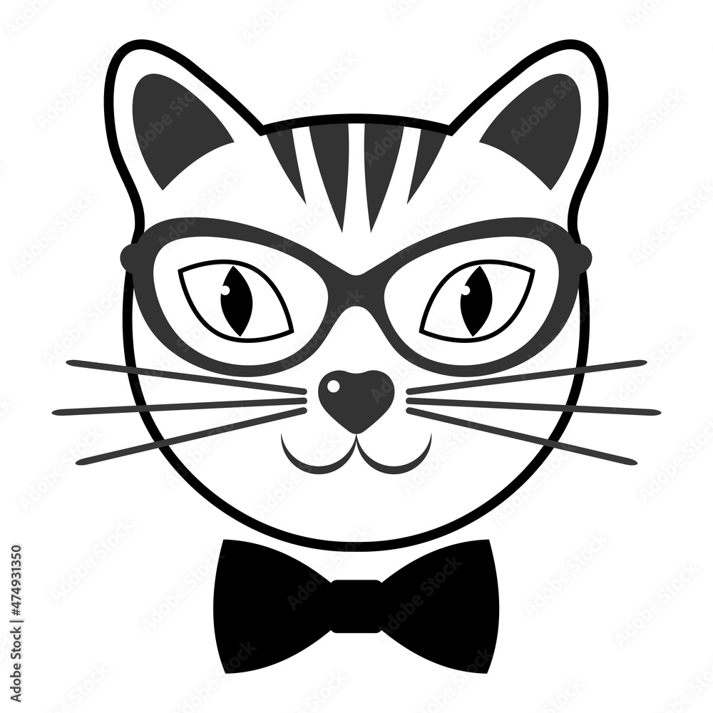 Stop Sign Black And White Clipart Cat