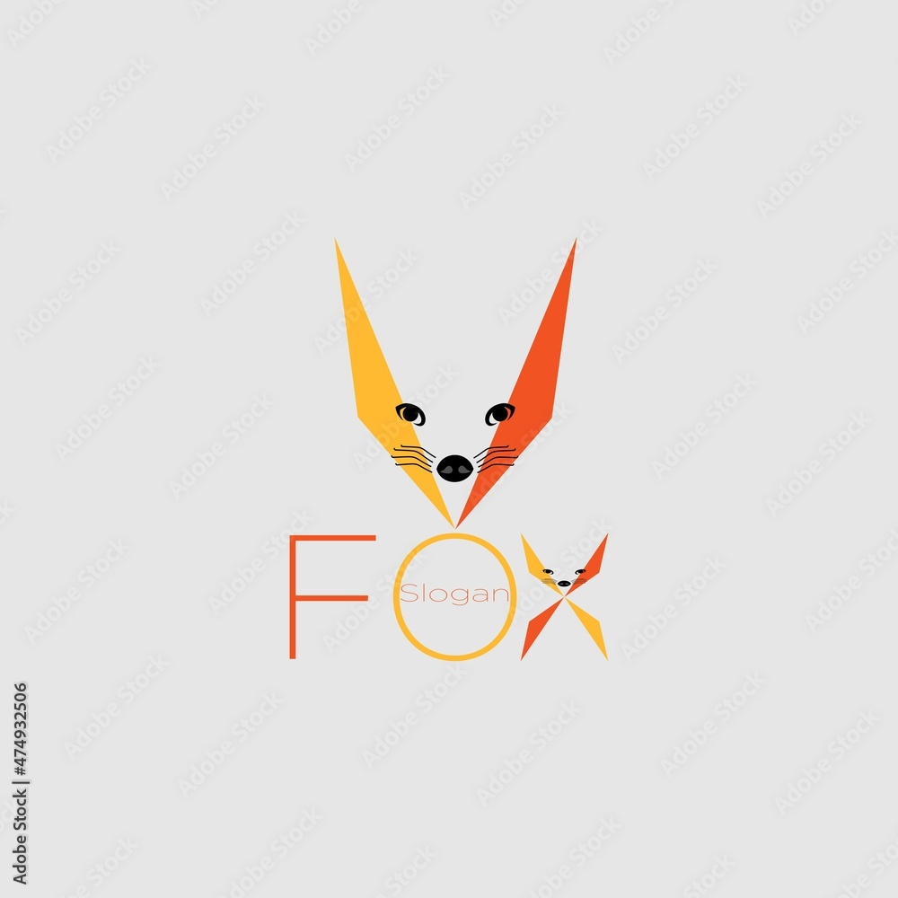 simple fox logo image for symbol Stock Vector | Adobe Stock