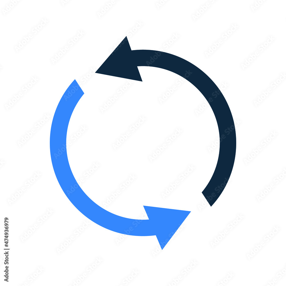Update, refresh, renew icon. Simple editable vector design isolated on ...