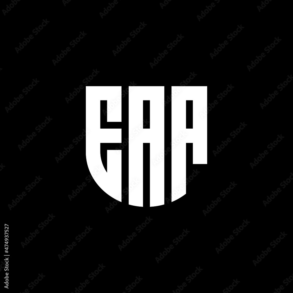EAA letter logo design with black background in illustrator, vector ...