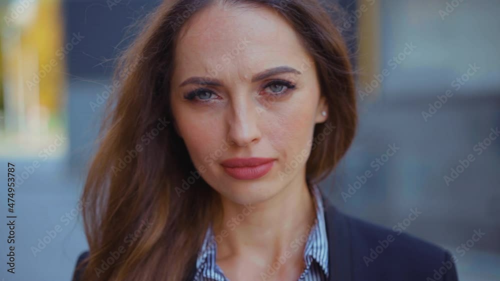Confidence business woman close up portrait headshot Caucasian female ...
