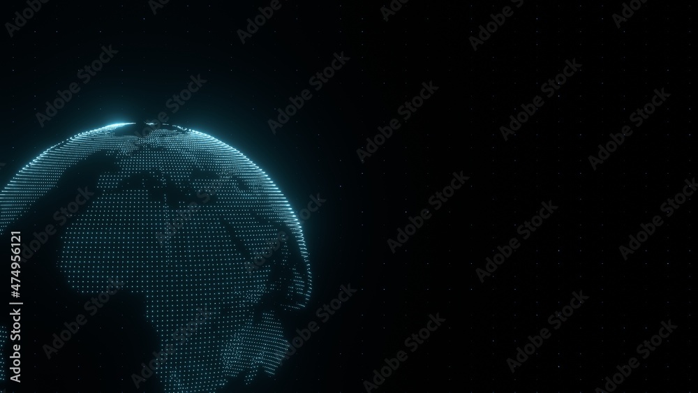 Planet Earth. Technology Illustration. Communication concept ...