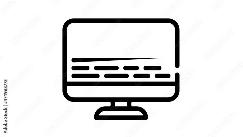 digital observation animated line icon digital observation sign ...