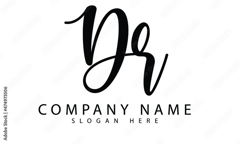 dr logo design vector. Dr letter template Stock Vector | Adobe Stock