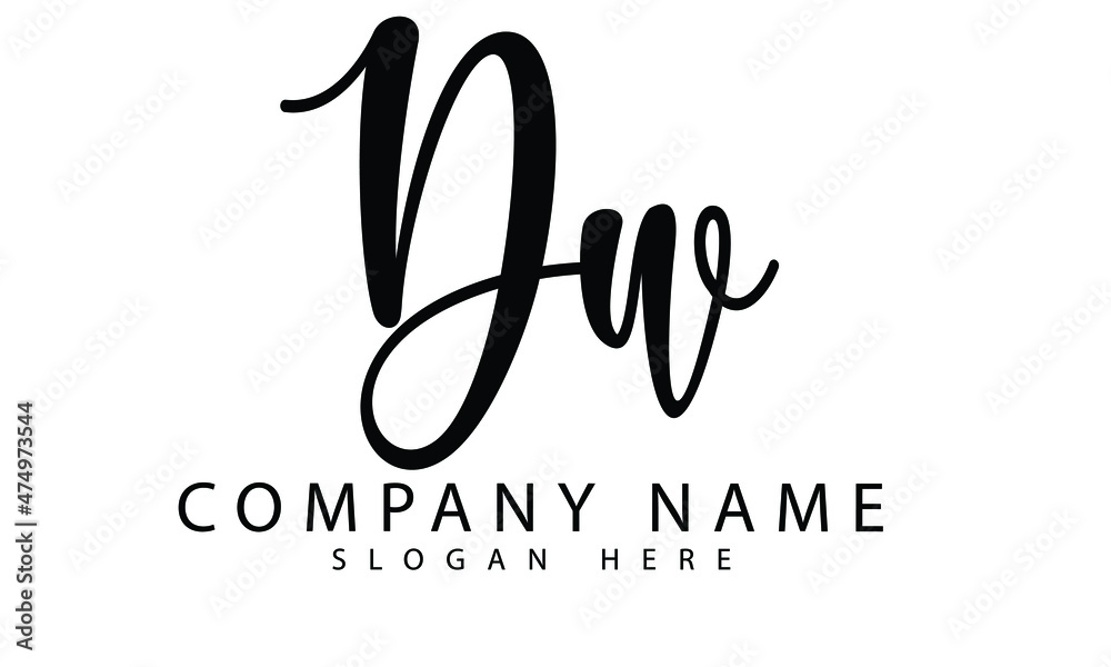 dw logo in template Stock Vector | Adobe Stock