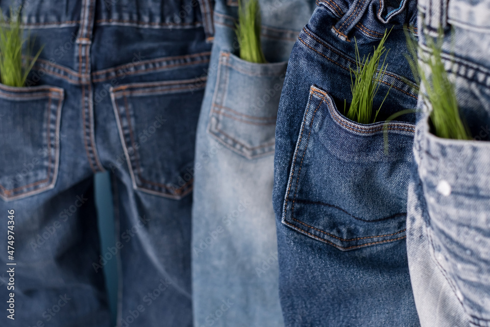 Responsible consumption clothing. from the pockets of jeans sprouts ...