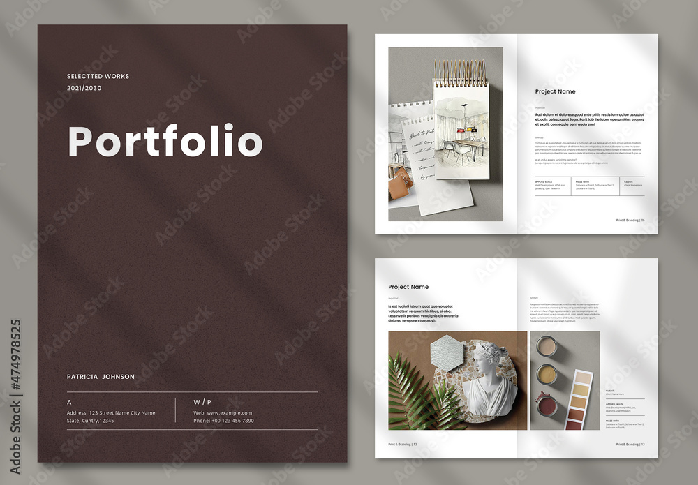 Portfolio Layout Stock Template | Adobe Stock