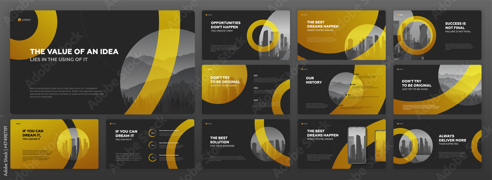 Modern Powerpoint Presentation Templates Set Use For Modern Keynote 