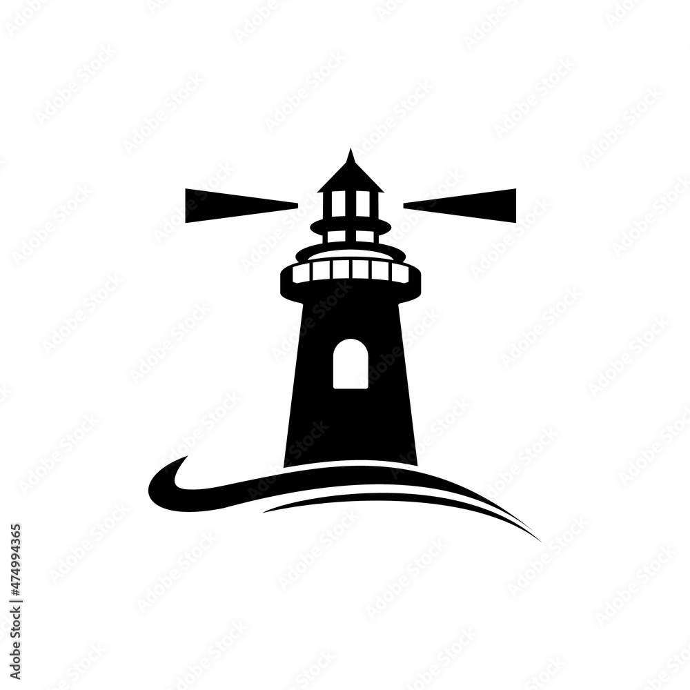 Lighthouse clip art, can be used as logo, icon or another design need ...