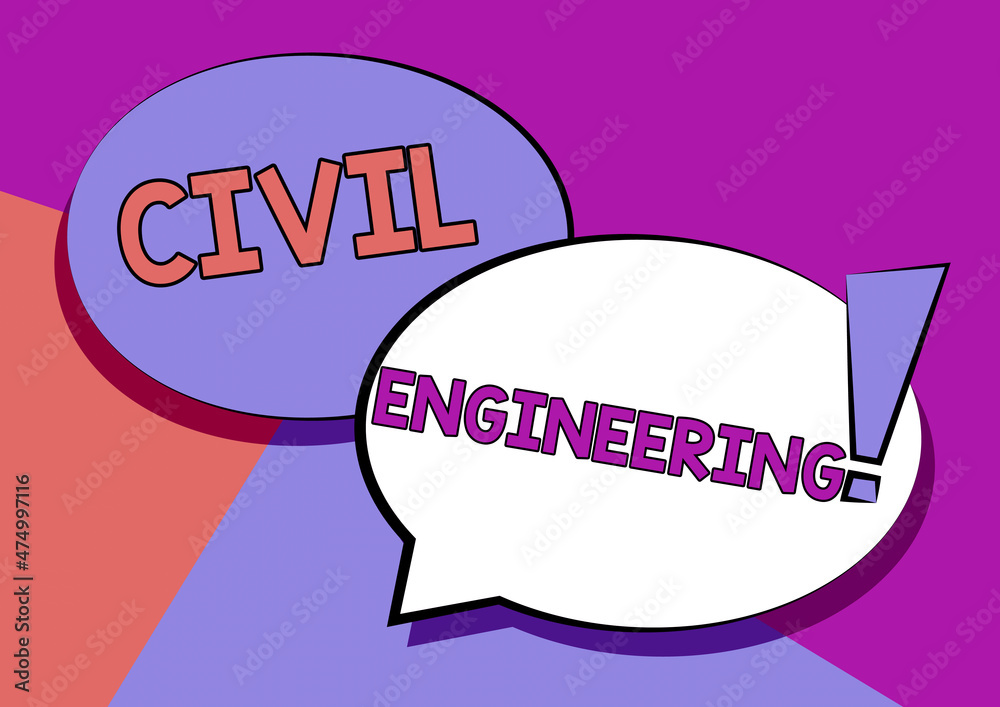Writing displaying text Civil Engineering. Word Written on Planning ...