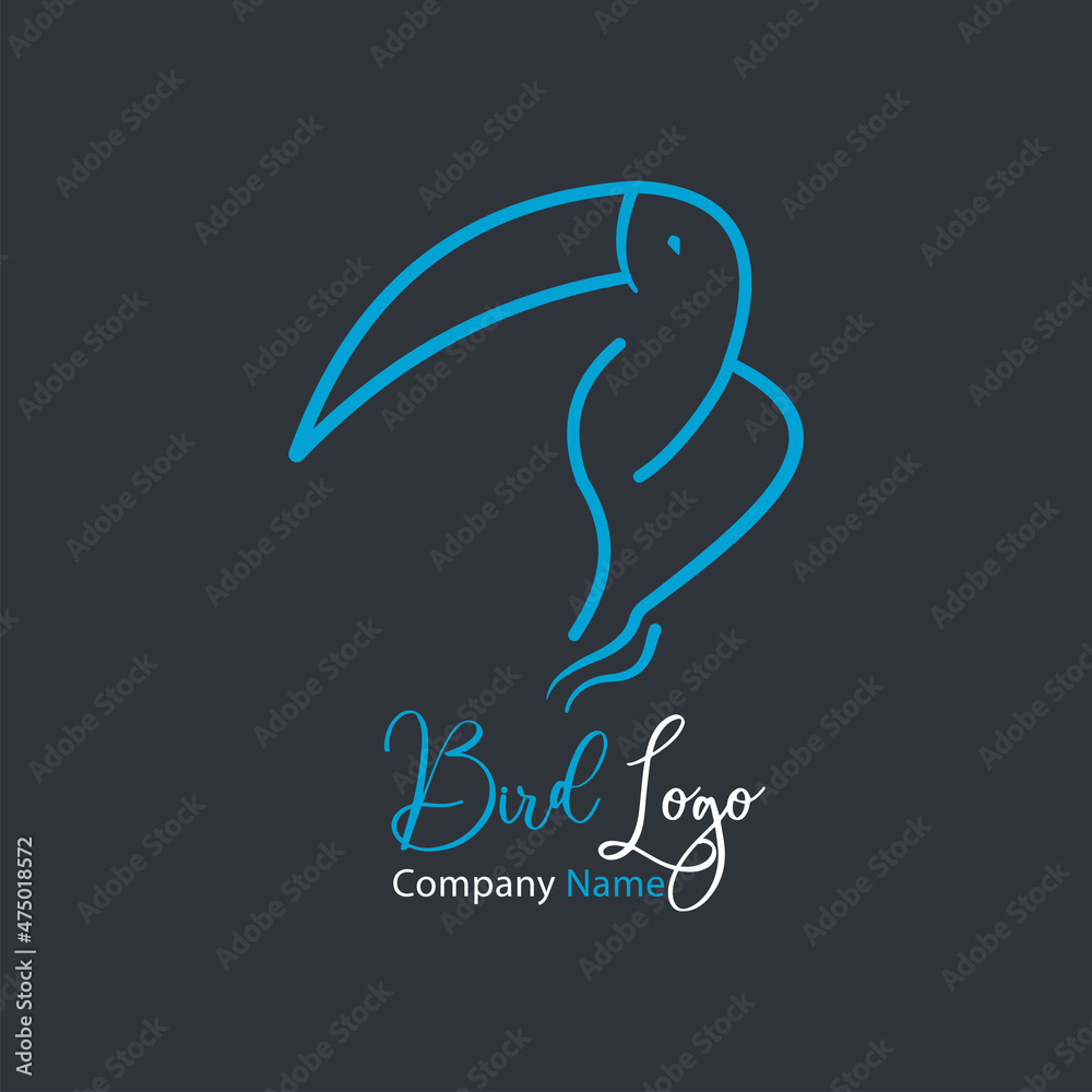 Bird logo. Suitable for company logos bird farm, bird feed company ...