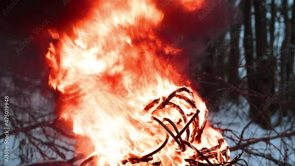 wires on fire. Firing winding insulation of electrical wiring in the ...